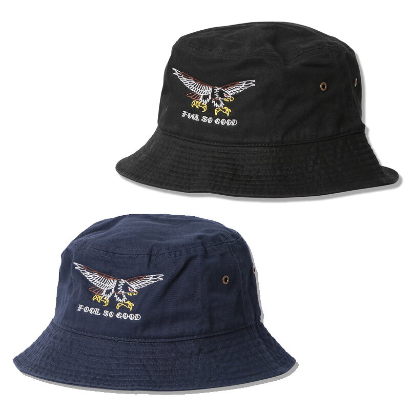 FOOL SO GOOD フールソーグッド -EAGLE BUCKET HAT- バケットハット OLD SCHOOLなEAGLEグラフィックをFRONTに大きく刺繍で表現したBUCKET HAT。 S/M とL/XL の 2 Size 展...