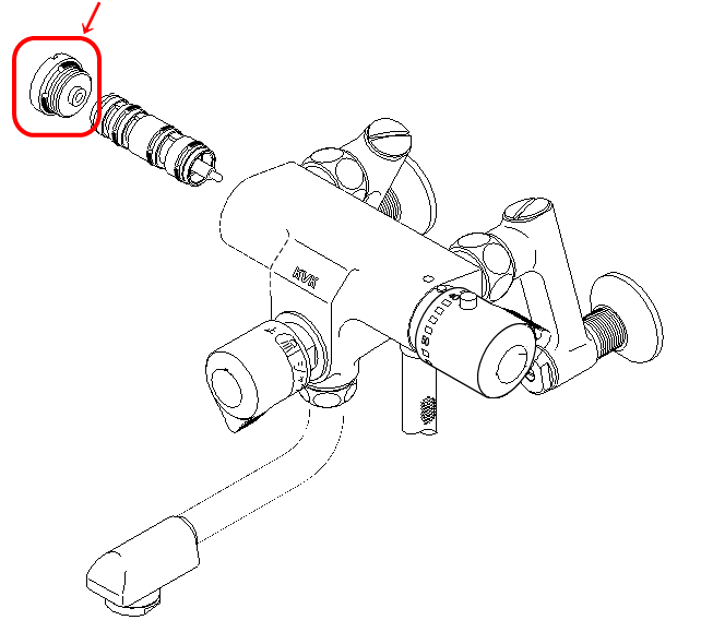 ■KF112用　サーモ側ふた