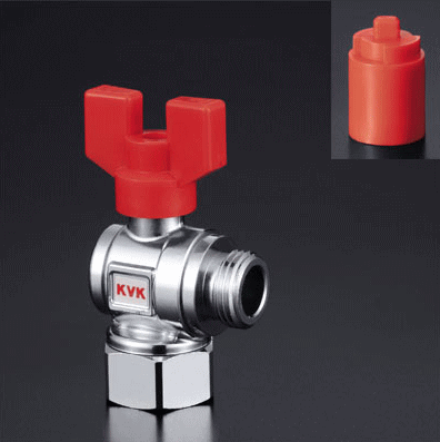 ■耐熱ボールバルブ■G3/4ナット×G1/2おねじ■最高使用温度95℃■延長グリップ付