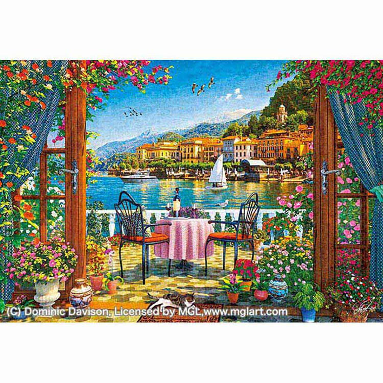 憧れのリゾート地「コモ湖」を描いた作りやすい300ピース●商品サイズ（cm）幅約22×奥行約17.2×高さ約5●商品重量約0.3kg●材質300ピース（検索用：コモ湖 イタリア リゾート 300ピース ジグソーパズル 49592950435...