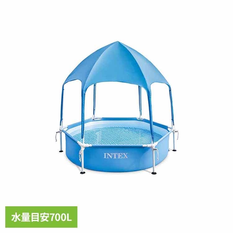 パーツを組み立て水を入れるだけの簡単大型プールです。別売りのフィルターポンプ接続可能。●商品サイズ（cm）幅約183×奥行約183×高さ約165●商品重量約9kg●水量目安約700リットル（検索用：INTEX プール 大型 家庭用 AGP ...