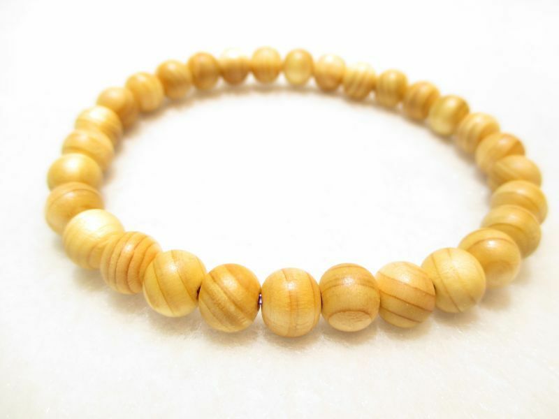 パワーストーン京屋/【激安特価】【高品質】《世界最高レベル》【天然木】【檜(ひのき)】《国産(奈良県吉野山)》8mmブレスレット(手首3Lサイズ)　桐箱付き【伏見・京都】 パワーストーン京屋オリジナル　奈良吉野山の檜 10