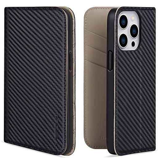 【携帯ケース対応機種】iPhone14 Pro (6.1インチ、2022年発売)星(塗り潰し)対応機種と画面サイズをよくご確認のうえ、ご購入いただけますようお願い致します。 【100%本革・カーボンレザー】カーボンレザーはとにかく強いことで...