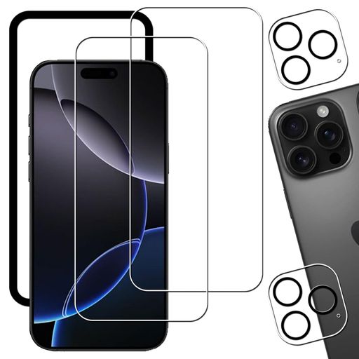 【対応機種-2+2枚入り】iPhone16 Pro Max 用 ガラスフィルム(2枚入り)+カメラフィルム(2枚入り)。万が一製品にご満足いただけない場合は、弊社よりに全額返 金·交換対策がございますので、ご遠慮なくご連絡ください。ご安心し...
