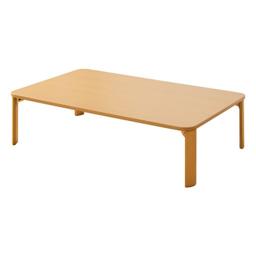 [サイズ]本体:幅120x奥行75x高さ32CM、折りたたみ時:幅120x奥行75x高さ8CM [材質]天板:プリント紙化粧繊維板、UV塗装 / 脚部:天然木、ラッカー塗装 [色]天板:ナチュラル木目 [重量]本体:約15KG [仕様]耐荷...