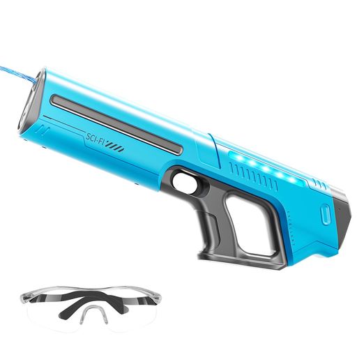 【電動連射+LEDライト】この水鉄砲はトリガーを引くだけで連続発射。発射と同時にLEDが光り、昼も夜も盛り上がります。力がいらず子供から大人まで簡単操作です。 【自動吸水+大容量タンク】ワンタッチで自動吸水。給水の手間なし。大容量タンクで頻...
