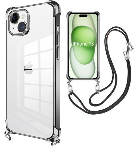 【多用途携带和時尚设计】iPhone15ケースクリア専用デザインです.ご購入前に必ずの機種を確認してください.柔軟で弾力性のある耐久性のある液体シリコーン素材は、柔らかく快適なグリップを可能にします。ネックバンドの電話ケースは高品質の液体シ...
