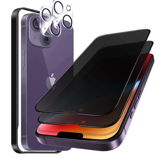 1【対応機種】iPhone 14(アイフォン14 ) 6.1インチ用。同梱物:28°覗き見防止強化ガラスフィルム2枚、レンズ保護フィルム 2枚 、ガイド枠1個 、滑り止めマット*1、取扱説明書。商品は一枚一枚手作業で検査しましたので、品質は...