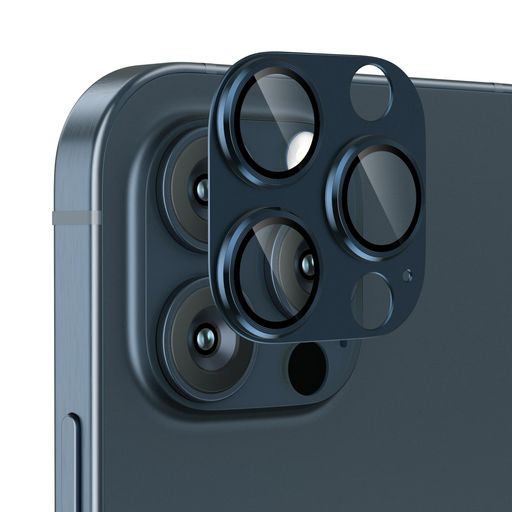 【対応機種】iPhone15Pro/15ProMax専用レンズカバー。四角い台座保護部分:アルミ合金/レンズ保護部分:9H強化ガラス・日本旭硝子製・傷がつきにくい 【3代目進化版・一体化デザイン・全面保護】3眼のレンズ部分だけではなく、四角...