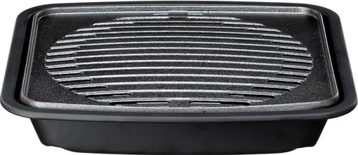 サイズ:縦25.5x横24cm 素材:プレート・・・鉄鋳物、油受け皿・・・鉄(焼付け塗装)、ハンドル・・・鉄 生産国:中国 煙が出にくく、鉄鋳物の魅力「遠赤外線効果」で料理を美味しく
