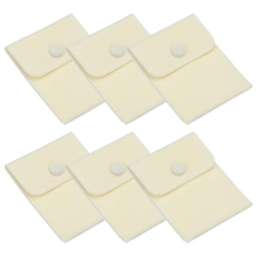 カラー:イエロー;素材:ベルベット;全体サイズ:8.5 x 10 cm / 3.3 x 3.9"(縦x横);パッケージリスト:宝石ポーチ6個入り 利点:ベルベット素材で作られており、柔らかく軽く、手触りが良く、持ち運びやすく、アクセサリーを...