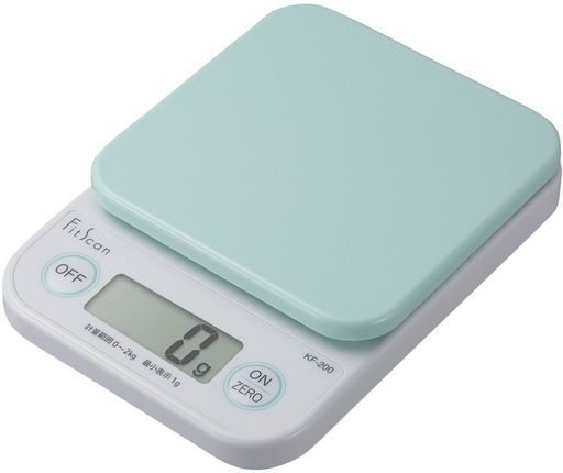 サイズ:幅11x奥行15.4x高さ3cm 素材・材質:本体/ABS (アクリロニトリル・ブタジエン・スチレン) 、表示部/PET (ポリエチレンテレフタレート) 生産国:中国 最大計量:2kg 、最小表示:1g 電源:単4形乾電池x2本 (...