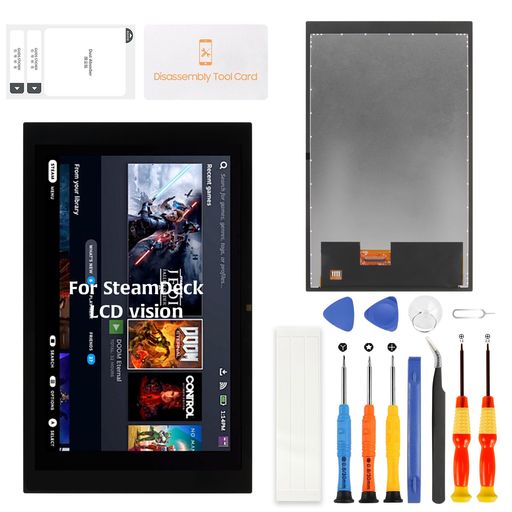 🎮【対応機種 – Steam Deck LCDモデル専用】Steam Deck LCD 2022 64GB / 256GB / 512GBモデル対応交換用液晶ディスプレイ。OLEDモデル(7.4インチ 2023)には対応して...