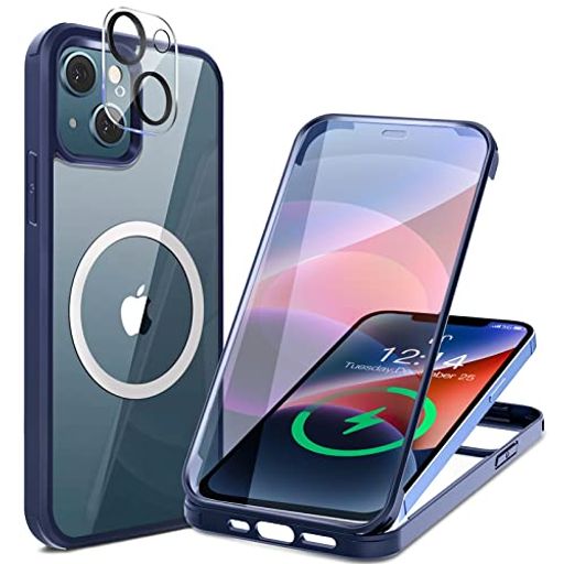 【軍用級360°全身保護・信号干渉なし】iPhone 14 Magsafe ケースはSGSの落下防止認証を取得し、両面強化ガラスとソフトTPUバンパーで作られています。通常の金属バンパーと異なり、TPUの材質は携帯電話の信号を遮ることがなく...