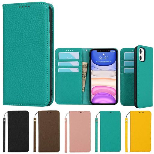 【1】対応機種: for iPhone 11 【2】上質な素材:手触りが柔らかい本革(牛革の第二層)をライチ模様に加工し、牛革そのものの高質を保ちながら、デザイン感をよりアップさせることができます。カードスロットも数箇所設置され、使い勝手良...