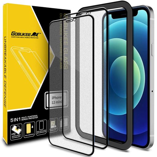 [互換性] GOBUKEE [アンチグレアマット] 強化ガラススクリーンプロテクターは、iPhone 12 Mini(5.4インチ)用に特別に設計されており、他のiPhone用には設計されていません。 [保護] 高品質で耐久性のある9H硬度...