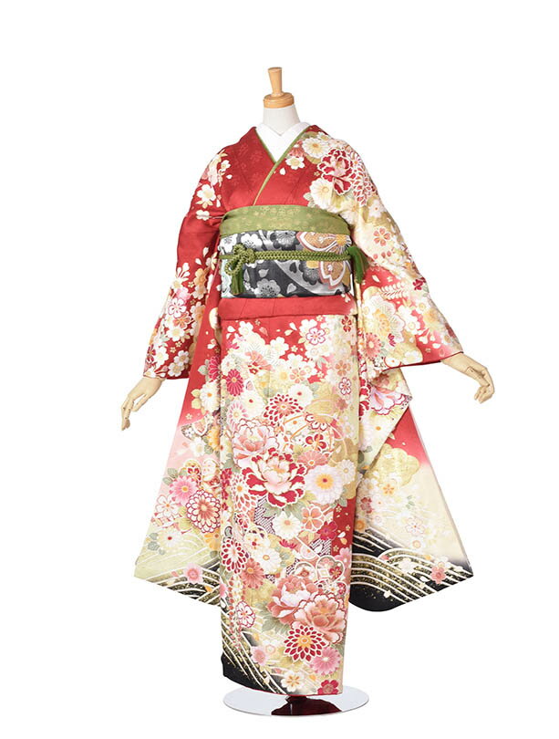 商品情報素材正絹サイズ■着物寸法 肩裄：約71cm/前幅：約25cm/後幅：約30cm/着丈：約173cm/袖丈：108cm7号9号11号13号身長160cm~170cm掲載画像について実際の商品になるべく近い色を再現しておりますが、お客様...