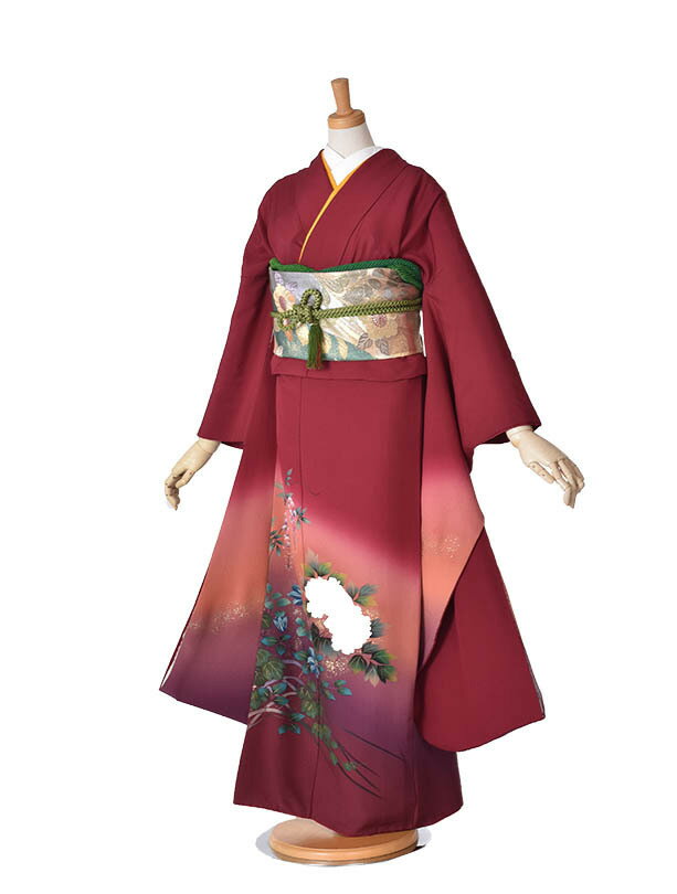 商品情報素材正絹サイズ■着物寸法 肩肩裄：約67m/前幅：約24m/後幅：約30cm/着丈：約168cm/袖丈：104cm掲載画像について実際の商品になるべく近い色を再現しておりますが、お客様のご覧になっているモニターや環境により、実際の色...