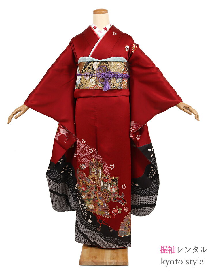 【レンタル振袖18点セット】 必要なものが全て揃った豪華18点振袖セットです。 届いてすぐに着用可能です。 通常は3泊4日のレンタルですが成人式期間中はご利用日の10日前に発送、利用日から10日以内の返却で大丈夫なのであわてることなくゆっく...