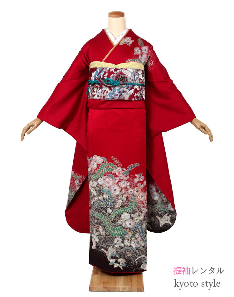 【レンタル振袖18点セット】必要なものが全て揃った豪華18点振袖セットです。 届いてすぐに着用可能です。 通常は3泊4日のレンタルですが成人式期間中はご利用日の10日前に発送、利用日から10日以内の返却で大丈夫なのであわてることなくゆっくり...