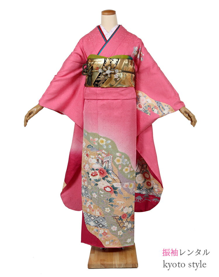 【振袖レンタル 18点セット】必要なものが全て揃った豪華18点振袖セットです。 届いてすぐに着用可能です。 通常は3泊4日のレンタルですが成人式期間中はご利用日の10日前に発送、利用日から10日以内の返却で大丈夫なのであわてることなくゆっく...