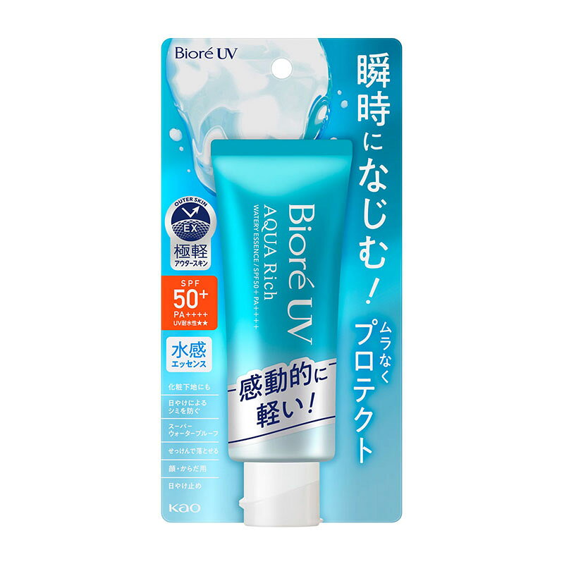 名　称ビオレ　UV　アクアリッチ　ウォータリーエッセンス内容量70g成分（栄養成分）水、メトキシケイヒ酸エチルヘキシル、エタノール、シリカ、パルミチン酸イソプロピル、エチルヘキシルトリアゾン、DPG、安息香酸アルキル（C12-15）、ジエチ...