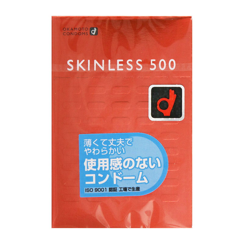 名　称オカモト　スキンレス500内容量6コ入医療機器承認番号220ABBZX00046000ご注意本品記載の使用上のご注意をよくお読み下さい。商品区分管理医療機器/男性向け避妊用コンドーム製造国（原産国）日本製販売元（製造元）オカモト株式会...