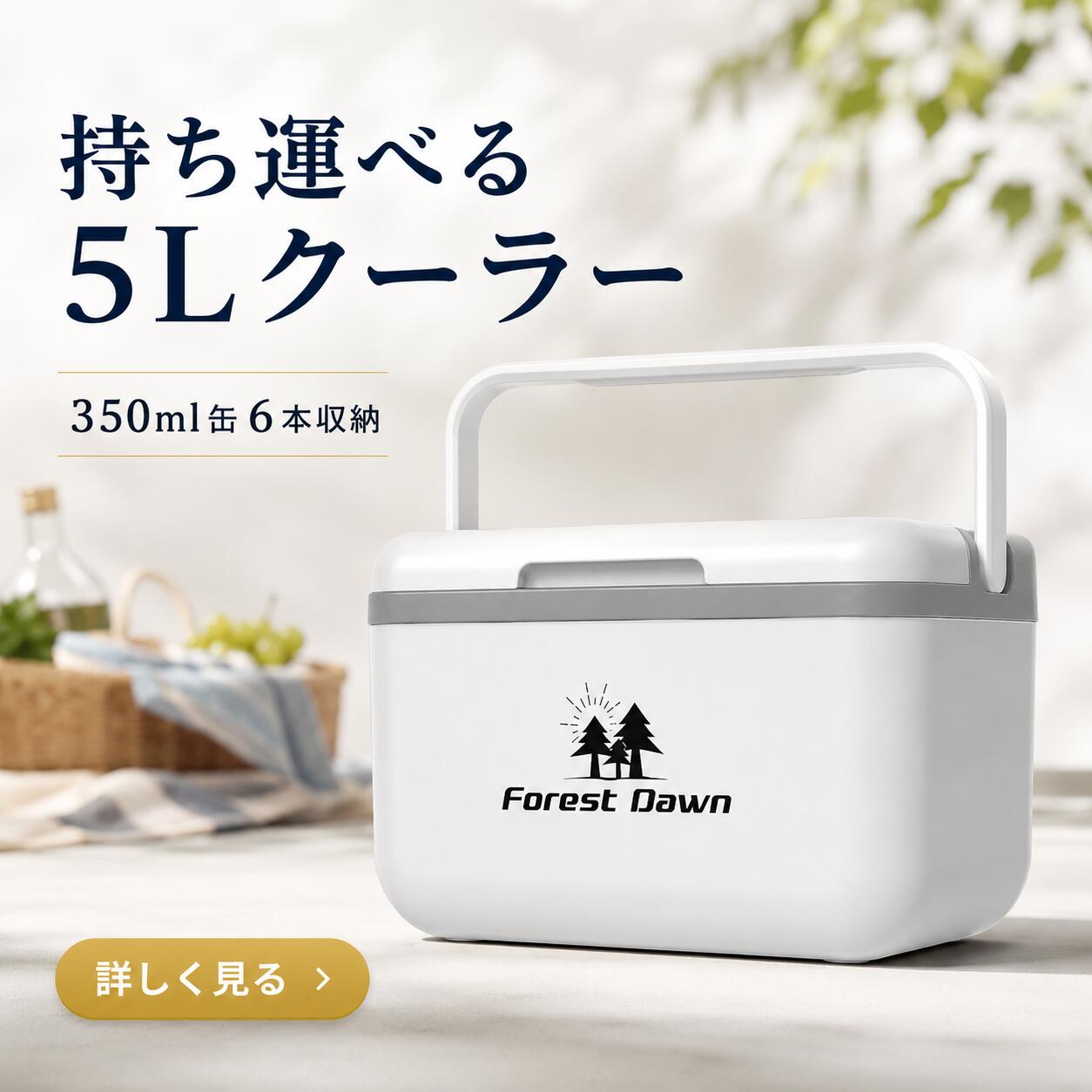 クーラーボックス 保冷ボックス 5L 小型 真空断熱 保温 超軽量 ハードクーラー Cooler Box クーラーbox フィッシングクーラー 釣り キャンプ 部活 お手入れ簡単 キャンプ クーラーボックス キャンプ/釣り/運動会/お花見/...