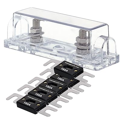 FHA15150 1つ1/0 2 4AWG ANLヒューズホルダー、150Aヒューズ5個付き商品説明【商品説明】size : 150A1/0、2、4 AWGライン入出力ANLヒューズホルダー高温複合材料の取り付け、ニッケル接点、最適電力伝送...