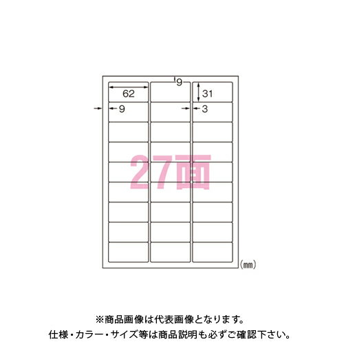 【メーカー】 ●エーワン 【仕様】 ●規格：A4判27面 ●1片寸法：縦31×横62mm ●紙種：ポリエステルフィルム ●総紙厚：0．15mmCROWN オフィス図鑑 2021 Vol.51の【 85ページ 】をご参考下さい。