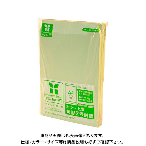 【メーカー】 ●壽堂紙製品工業 【仕様】 ●規格：角2 ●サイズ：縦332×横240mm ●紙厚：90g／m2 ●材質：色上質 ●仕様：サイド貼りCROWN オフィス図鑑 2021 Vol.51の【 384ページ 】をご参考下さい。