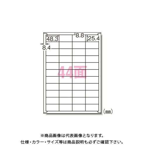 【メーカー】 ●エーワン 【仕様】 ●規格：A4判44面 ●1片寸法：縦25.4×横48.3mm ●紙種：上質紙、レーザー専用塗工 ●総紙厚：0.13mm ●GPN掲載：○CROWN オフィス図鑑 2022 Vol.52の【 80ページ 】...