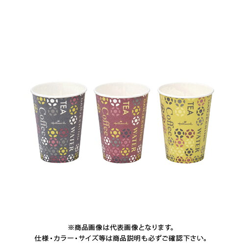 【メーカー】 ●サンナップ 【仕様】 ●容量：275ml(9オンス) ●外寸：口径76.6×高96.3mm ●材質：バージンパルプ ●3種アソート ●日本製CROWN オフィス図鑑 2022 Vol.52の【 551ページ 】をご参考下さい。