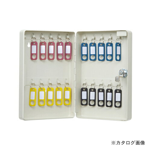 【メーカー】 ●カール 【仕様】 ●収容数：20個吊 ●外寸：幅170×奥58×高250mm ●キーホルダー窓枠寸法：縦22×横13mm ●材質：本体=スチール、キーホルダー=PP ●キーホルダー(20個)、取り付け穴、取付ネジ3個、コンク...