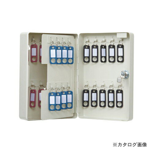 【メーカー】 ●カール 【仕様】 ●収容数：38個吊 ●外寸：幅170×奥80×高250mm ●キーホルダー窓枠寸法：縦22×横13mm ●材質：本体=スチール、キーホルダー=PP ●キーホルダー(38個)、取り付け穴、取付ネジ3個、コンク...