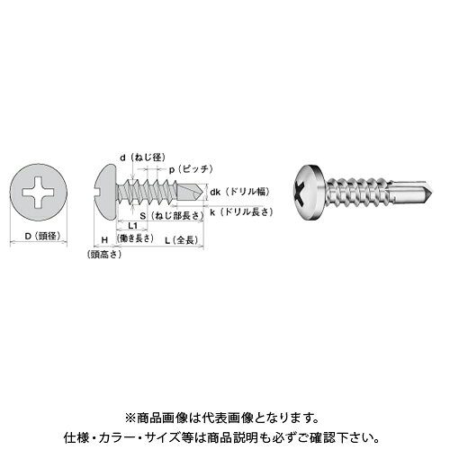 【メーカー名】 ●株式会社ヤマヒロ 【仕様】 ●サイズ：3.5×10 ●入数：1,500本 ●規格： L:10.0/D:6.7/H:2.3/d:3.5 p:1.3/k:3.7/dk:2.9 S:全ネジ/L1:2.0/適用板厚:1.6mmまで...