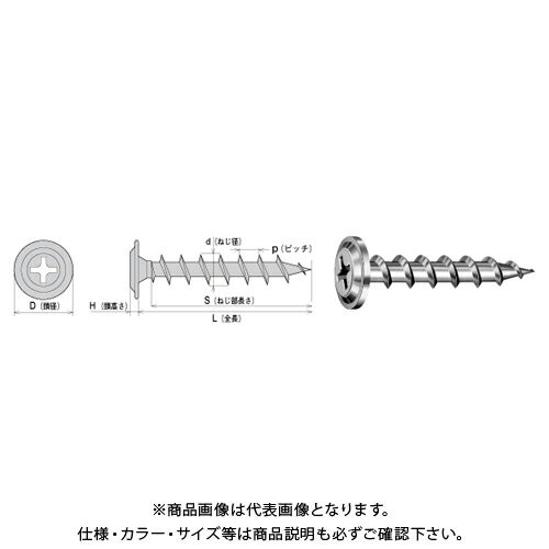 【メーカー名】 ●株式会社ヤマヒロ 【仕様】 ●サイズ：5.5×120 ●仕上げ：パシペート ●入数：120本 ●規格： L:120.0/D:12.0/H:2.6/d:5.5/p:3.2/S:65.0 【関連商品】 ヤマヒロ スレート瓦ビス...