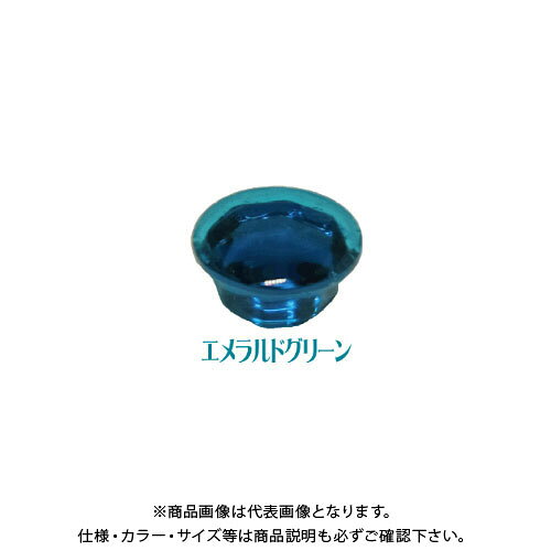 【メーカー名】 ●(株)ダンドリビス 【特長】 ●透明感のあるおしゃれなキャップです。 ●家具のアレンジに最適です。 ●屋外でも使用できます。 【仕様】 ●カラー：エメラルドグリーン ●サイズ：約14mm×約5mm ●穴径：10mm用 ●材...
