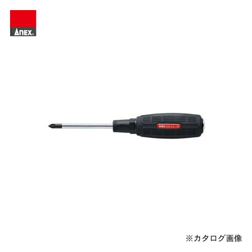 【メーカー】 ●（株）兼古製作所 【特長】 ●滑りにくく力が入るスリット形状 ●貫通タイプ ●マグネット付き 【仕様】 ●サイズ(#)：2 ●軸長(mm)：100 ●全長(mm)：217 【関連商品】 アネックス ANEX スリットドライバ...