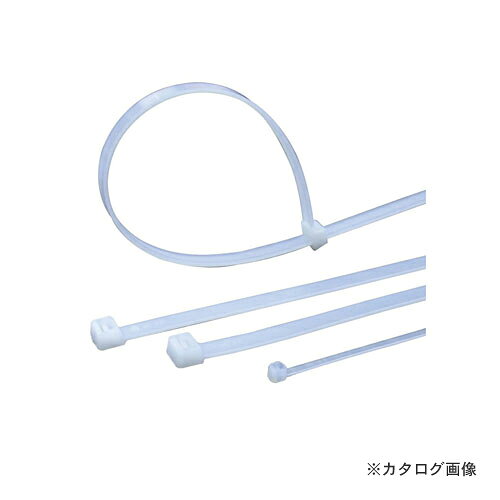 【メーカー名】 ●アックスブレーン（株） 【用途】 ●ワイヤー、ケーブル、ホースなどの結束に幅広く使える標準タイプの結束バンド 【特長】 ●バンド丸く滑らかで、作業時に手や電線の被覆を傷つけません。 ●ヘッドとバンドは一体形成でロックの引張...