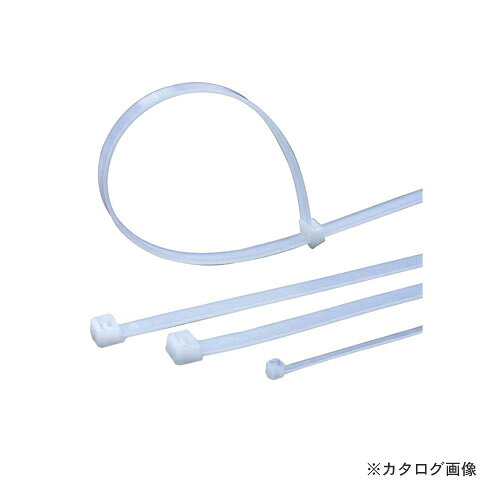 【メーカー名】 ●アックスブレーン（株） 【用途】 ●ワイヤー、ケーブル、ホースなどの結束に幅広く使える標準タイプの結束バンド 【特長】 ●バンド丸く滑らかで、作業時に手や電線の被覆を傷つけません。 ●ヘッドとバンドは一体形成でロックの引張...
