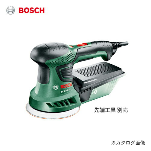 【メーカー】 ●ボッシュ(株) 【特長】 ●ダイヤル式無段変速 ●マイクロフィルターシステム搭載 ●吸じん機構内蔵 ●ペーパー取付アダプター標準装備 【仕様】 ●電源：100V（50〜60Hz） ●消費電力：260W ●回転数：2000〜1...