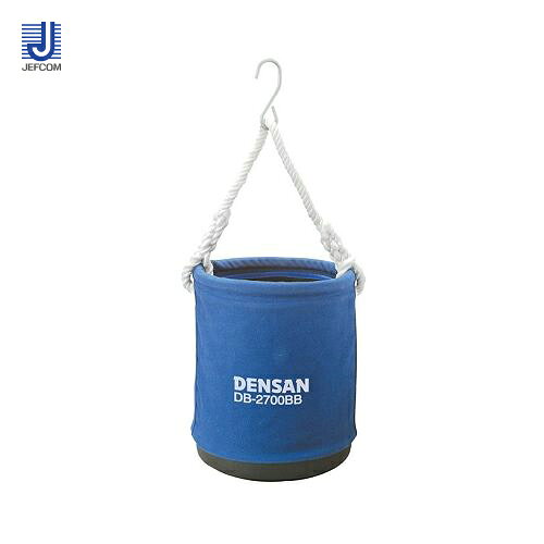 【メーカー】 ●ジェフコム（株） 【特長】 ●ハードな現場での使用に耐える、自立タイプの電工バケツ 【仕様】 ●自立ガイド板内蔵で型くずれしにくくしっかり自立 ●底部はプラスチック製、頑丈で水にも強い ●ロープは丈夫なポリエステル製 ●ボデ...