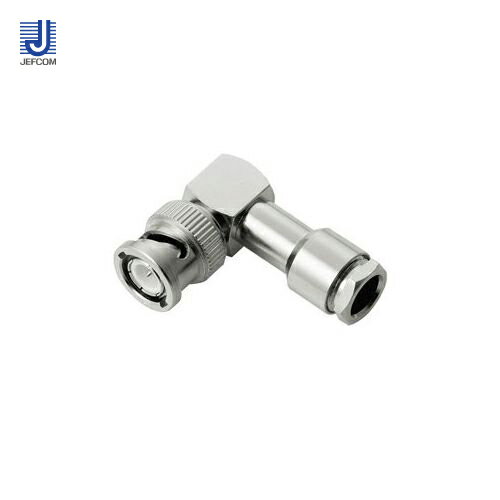 【メーカー】 ●ジェフコム（株） 【特長】 ●圧着工具不要、半田付け不要、レンチで締めつけるだけ 【仕様】 ●同軸ケーブル用圧着レスL型コネクター ●適合ケーブル：3C-2V、3C-FV ●インピーダンス：75Ω ●定格電圧：AC250V ...