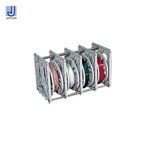 【メーカー】 ●ジェフコム（株） 【特長】 ●店舗・設置場所にあったシステムセットが組める！多数複数の電線収納、使い分けに最適！ 【仕様】 ●電線をドラムに巻き替える必要がないドラム巻不要（電線メーカーから購入してきた束巻のまま装着できる)...