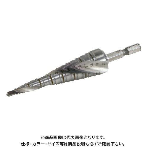 【メーカー名】 ●ジェフコム株式会社 【特長】 ●耐摩耗性・耐熱性に優れ、耐久性アップ ●切りクズの排出がスムーズなスパイラルタイプ ●充電ドライバー対応の六角シャンク：6.35mm ●材質：M35（SKH55） ●1mm刻みでスムーズに穴...