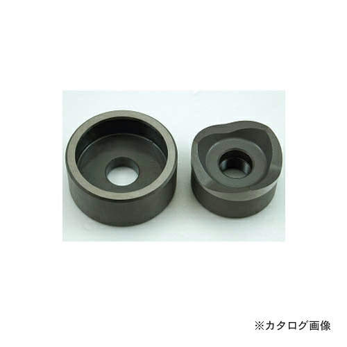 【メーカー名】 ●ジェフコム（株） 【仕様】 ●呼び寸法：CP75(3") ●実寸法(mm)：φ77.2 ●最大板厚(mm)2.3 ●使用軸：F大軸(φ19) ●油圧フリーパンチ(DFP-FH)用の薄鋼電線管用パンチダイス