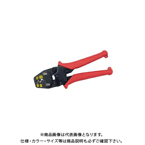 【メーカー名】 ●ジェフコム（株） 【特長】 ●グリップが上まで伸びて握りやすく、片手で使いやすい！ ●圧着マーク（3.5,5.5mmはマークなし） ●裸端子・PBスリーブ用 【仕様】 ●使用範囲：0.3, 0.5, 1.25, 2, 3....
