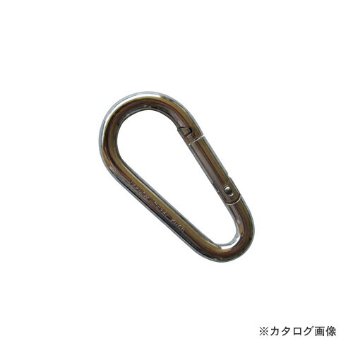 【メーカー名】 ●（株）伊藤製作所 【用途】 ●連結用フックです。 【特長】 ●アルミ合金製に比べ耐摩耗性に優れています。 【仕様】 ●ステン 8B ●寸法：D8×W40×L80×R5×M9 ●破壊荷重：750kg ●許容荷重：75kg ●...
