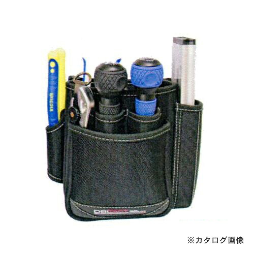 【メーカー】 ●DBLTACT 【特長】 ●表面生地には摩擦に強いバリスティック。加工した1680デニール生地を使用！型崩れしがにくく使いやすい！ ●水平器ケース ●ペンチ差し ●ドライバー差し付き 【仕様】 ●色：ブラック ●サイズ：H1...